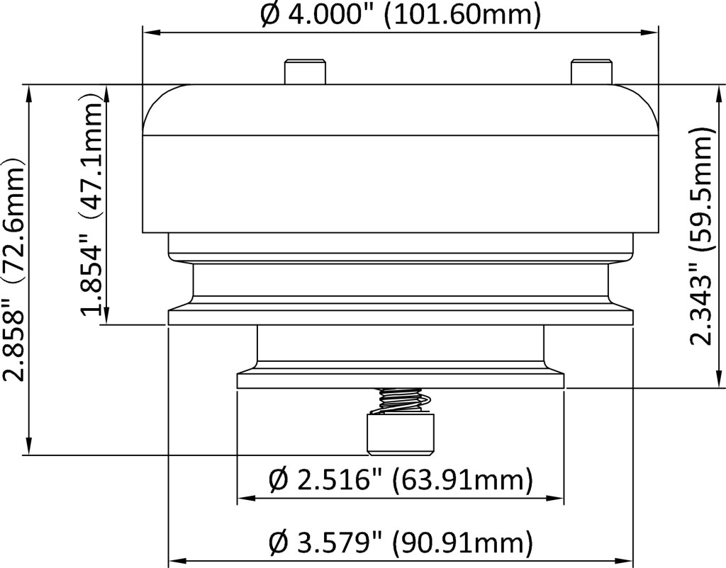 tank vent valve-picture & demensions - Sanitary Solutions